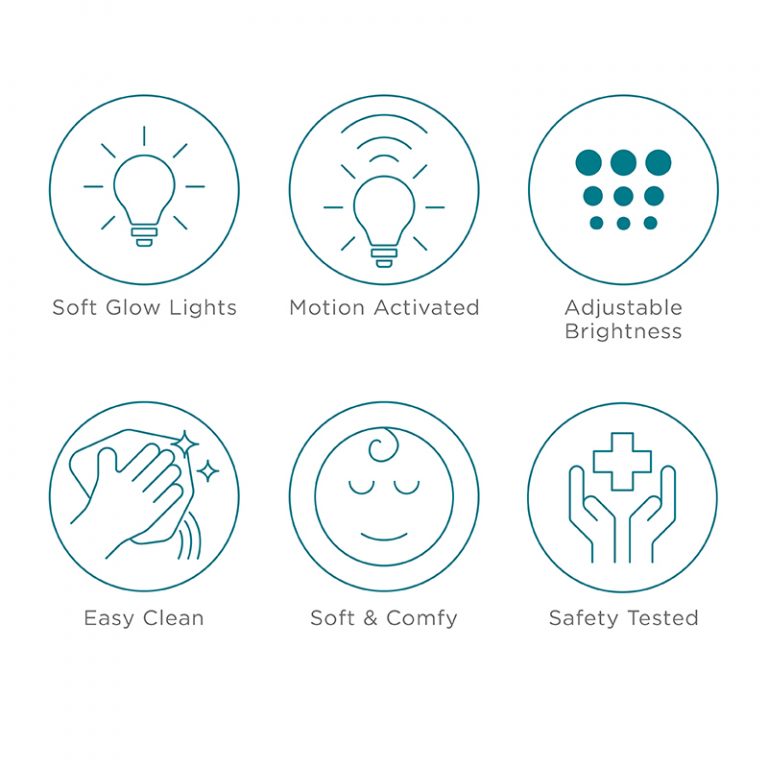 Contours Glow™ Motion Sensing Diaper Changing Pad | Contours