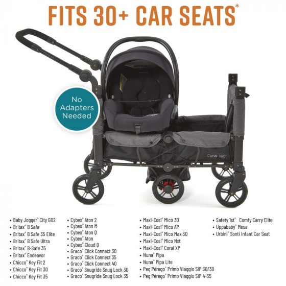 Contours Curve 360 | Stroller Wagon | Wagon Stroller for Two Kids